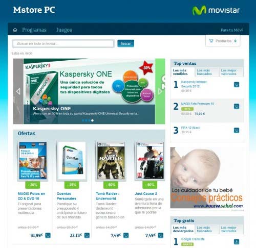 Movistar lanza de manera oficial la tienda virtual Mstore PC